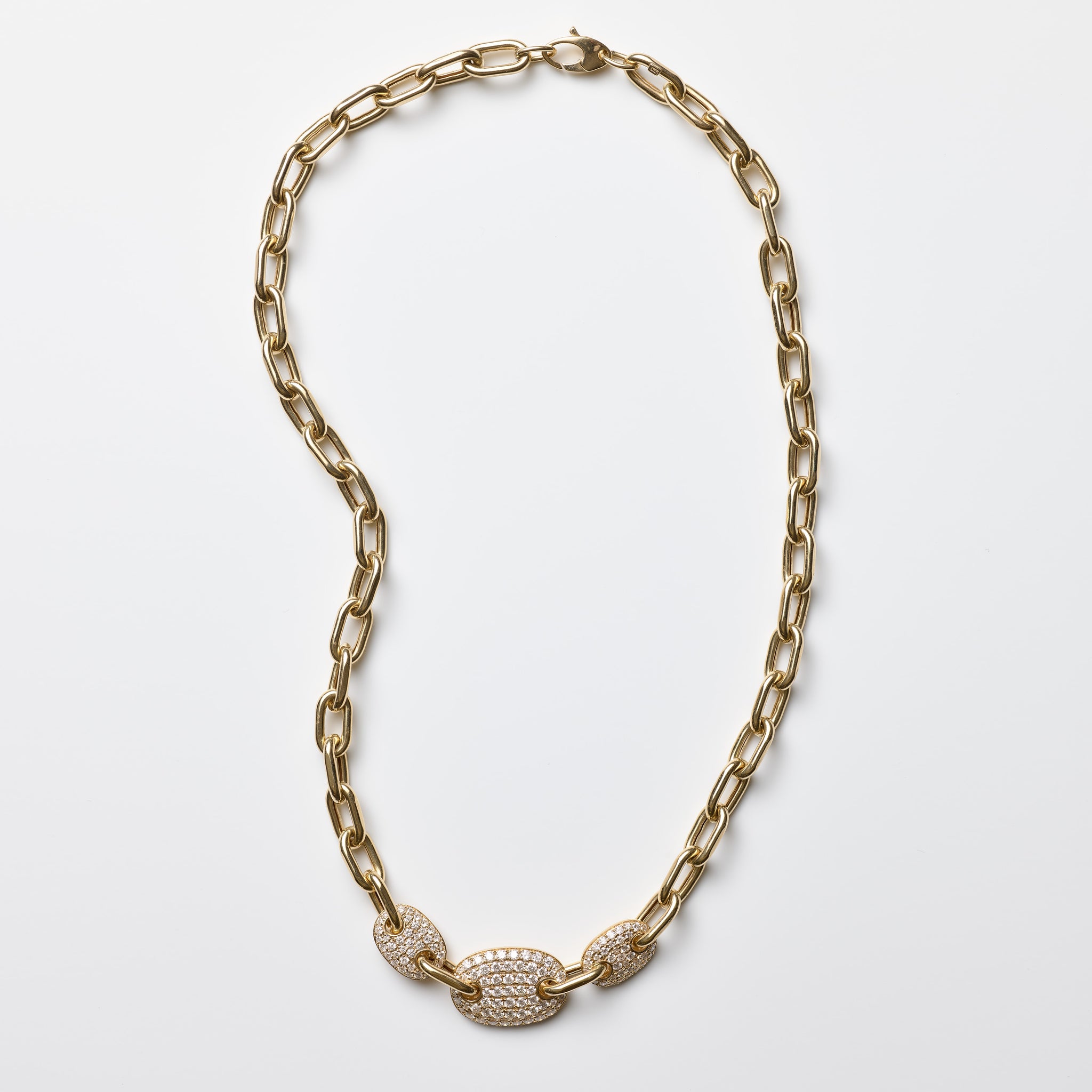 Pavé Diamond Anchor Chain