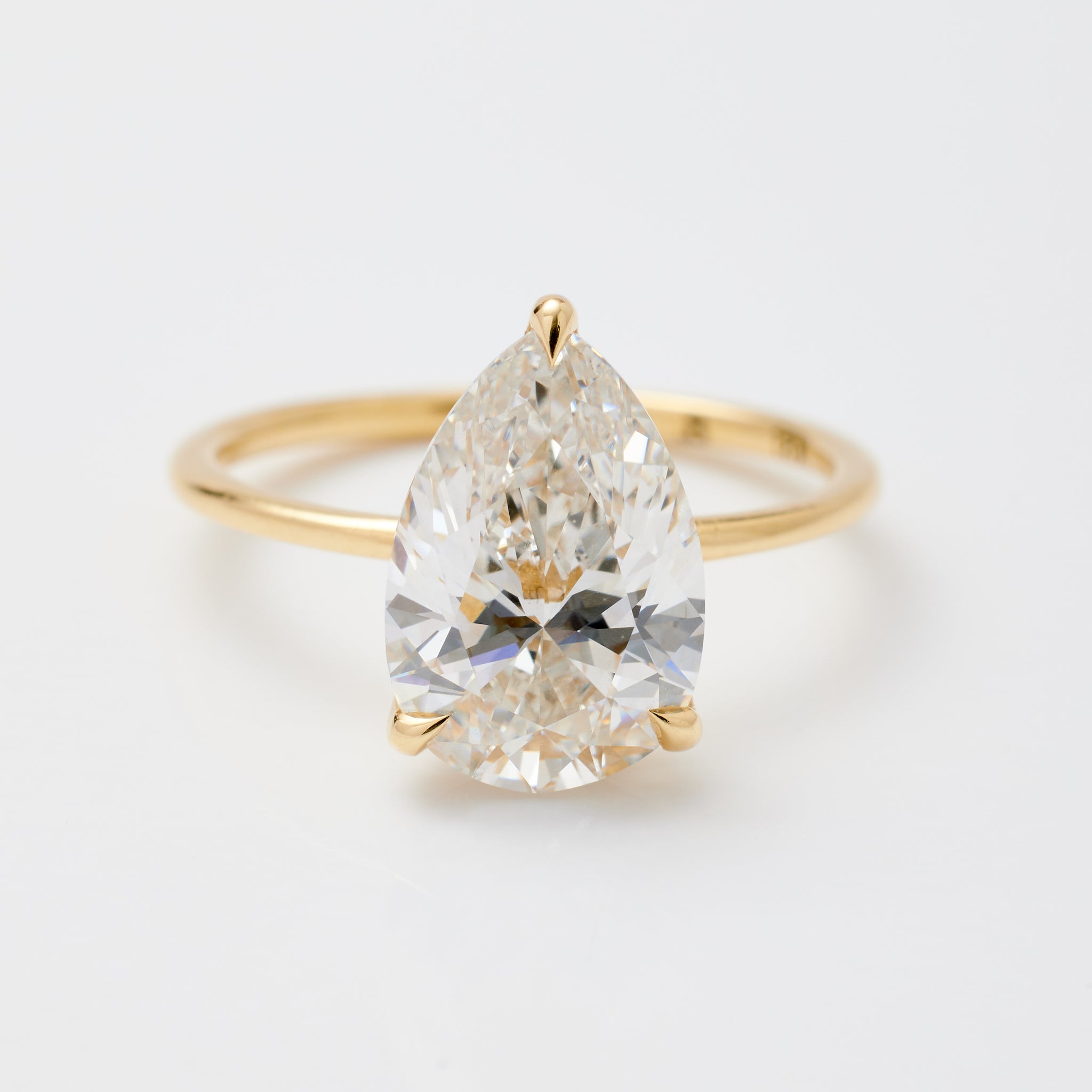 Pear Lab Diamond Solitaire Ring